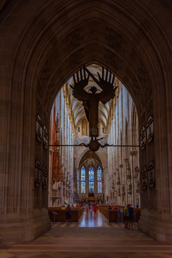 Ulm, Germany, August 17, 2022: Interior of the Cathedral in Germ ...