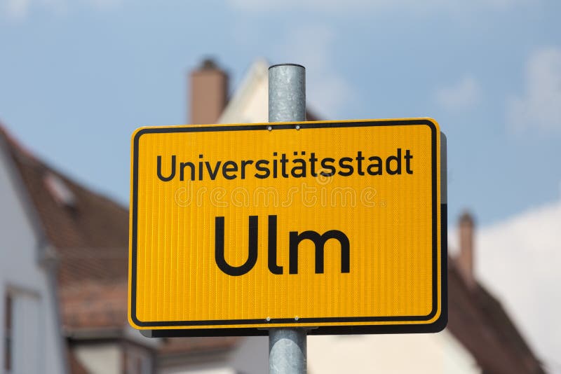 Ulm germany city sign stock image. Image of germany - 124446845