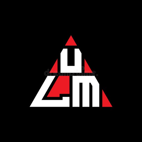 ULM Triangle Letter Logo Design with Triangle Shape. ULM Triangle Logo ...