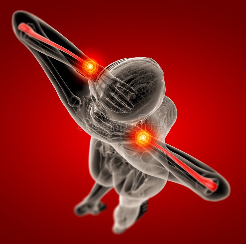 3d Rendering Illustration of Ulna Bone Stock Illustration ...