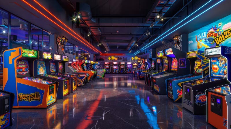 Ultimate Arcade and Gaming Hall Stock Image - Image of high, video ...