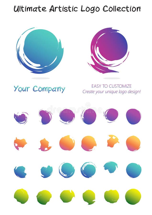 Ultimate Artistic Logo Design Collection Stock Vector - Illustration of ...