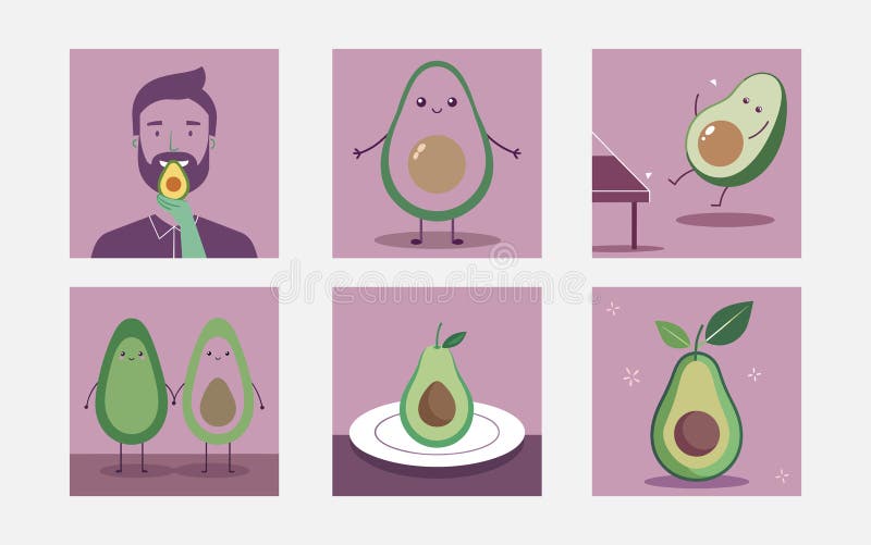 Ultimate Avocado Vector Pack for Creative Design Projects Stock Vector ...