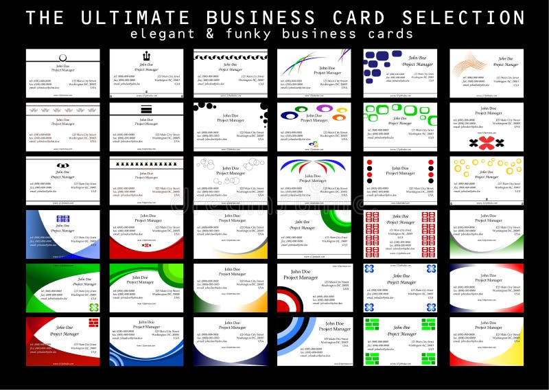 The Ultimate Business Card Selection Stock Vector - Illustration of ...