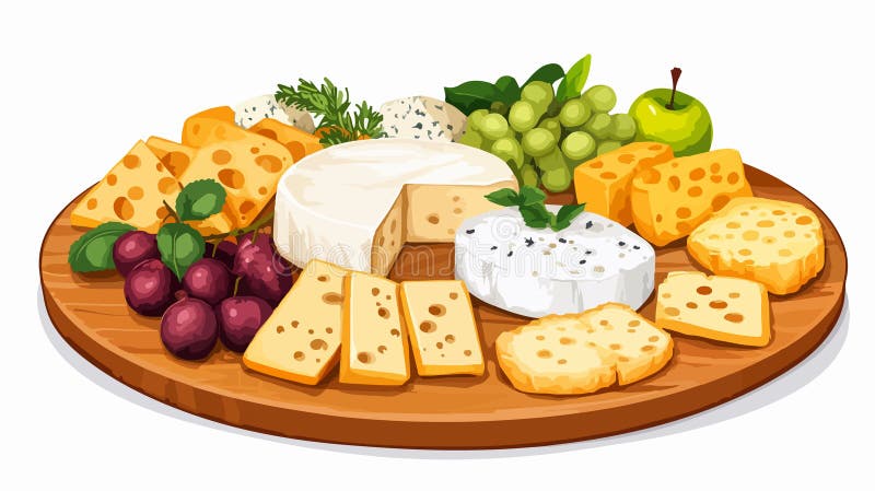 Ultimate Cheese Board Vector Illustration Stock Illustrations – 4 ...