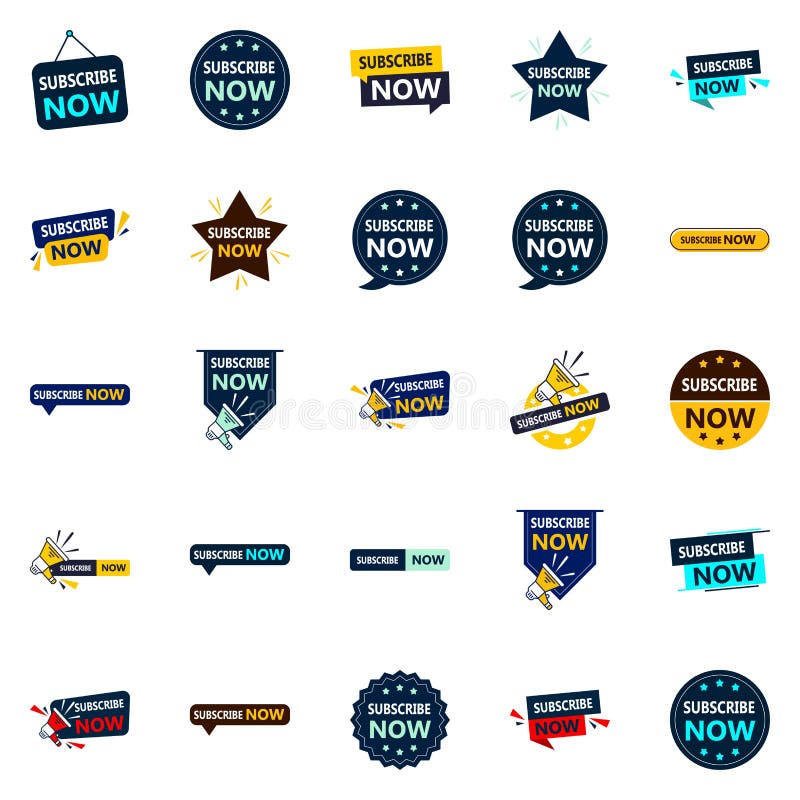 The Ultimate Collection of Subscribe Now 25 Vector Banners for ...
