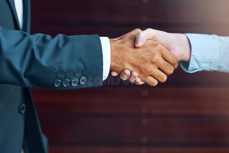 The Ultimate Greeting. Two Businesspeople Shaking Hands. Stock Image ...