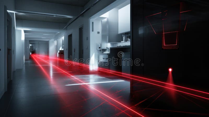 The Ultimate Laser Security System Stock Illustration - Illustration of ...