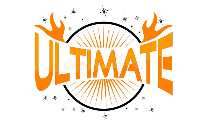 Ultimate Logo stock vector. Illustration of font, design - 89692860
