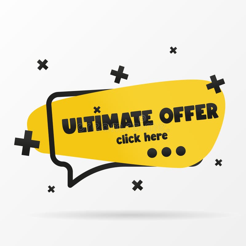 ULTIMATE OFFER PICTURE BANNER ART PICTURE VECTOR ILLUSTRATION Stock ...