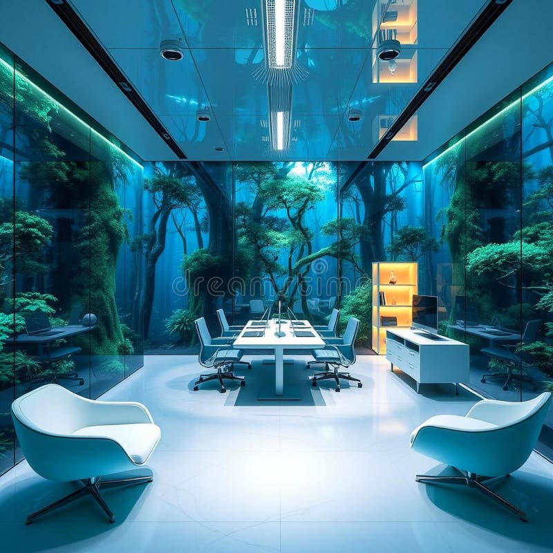 Ultimate Office Interior Showcase Stock Illustration - Illustration of ...