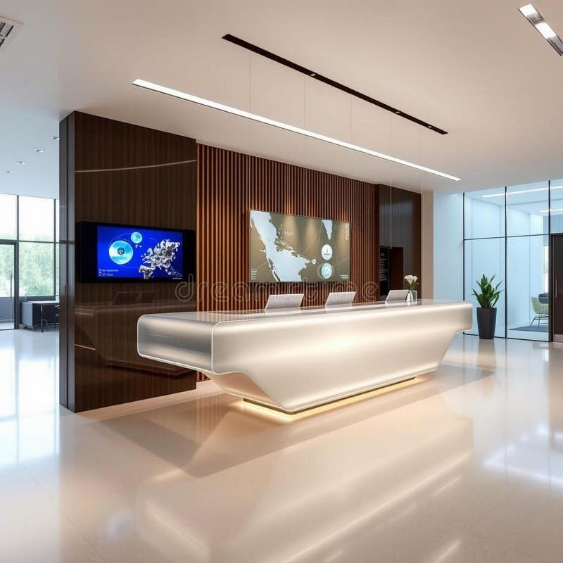 Ultimate Office Interior Showcase Stock Illustration - Illustration of ...