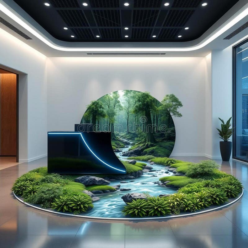 Ultimate Office Interior Showcase Stock Illustration - Illustration of ...