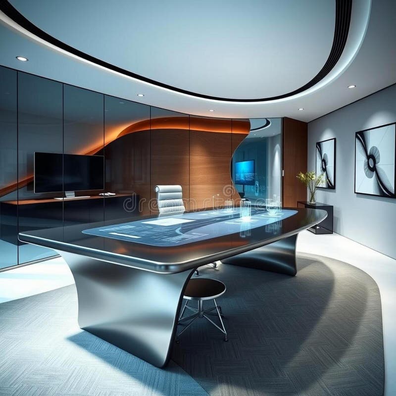 Ultimate Office Interior Showcase Stock Illustration - Illustration of ...