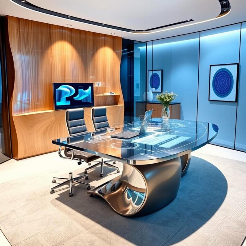 Ultimate Office Interior Showcase Stock Illustration - Illustration of ...