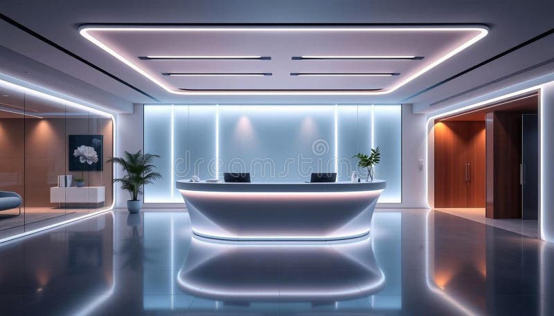 Ultimate Office Interior Showcase Stock Illustration - Illustration of ...