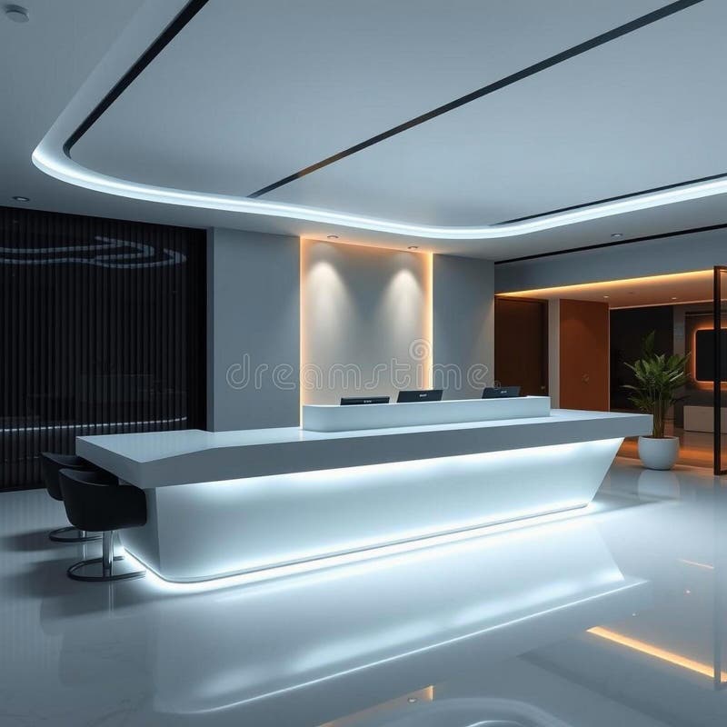 Ultimate Office Interior Showcase Stock Illustration - Illustration of ...