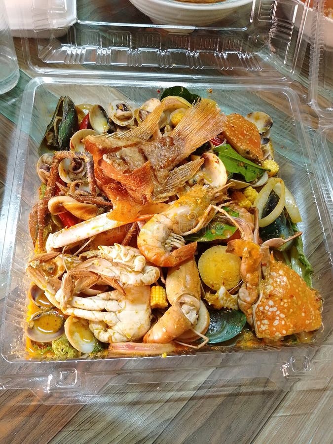 Ultimate Shell Out Feast: a Symphony of Seafood and Flavour Stock Image ...