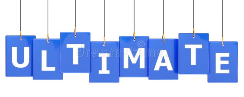 Ultimate stock illustration. Illustration of color, font - 125906493