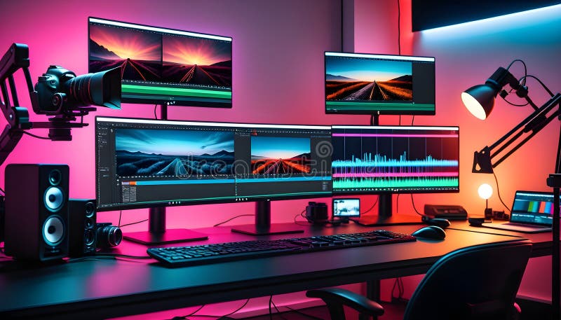 Ultimate Video Editing Setup: Professional Workstation with Multi ...