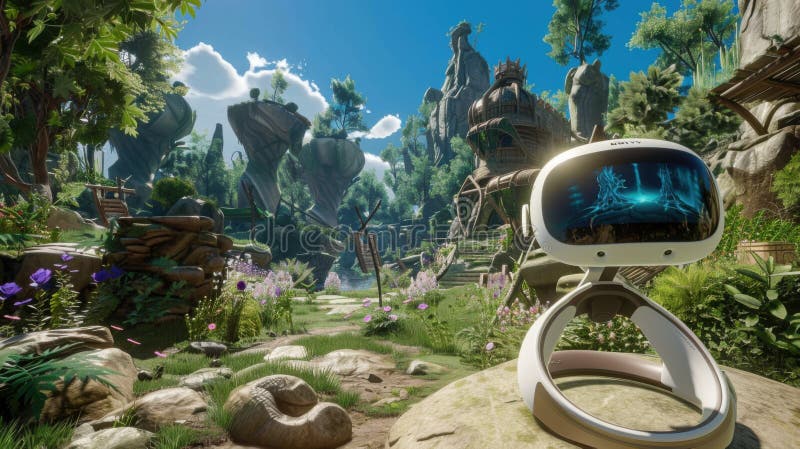 The Ultimate Virtual Reality Experience. Fantasy World Exploration ...