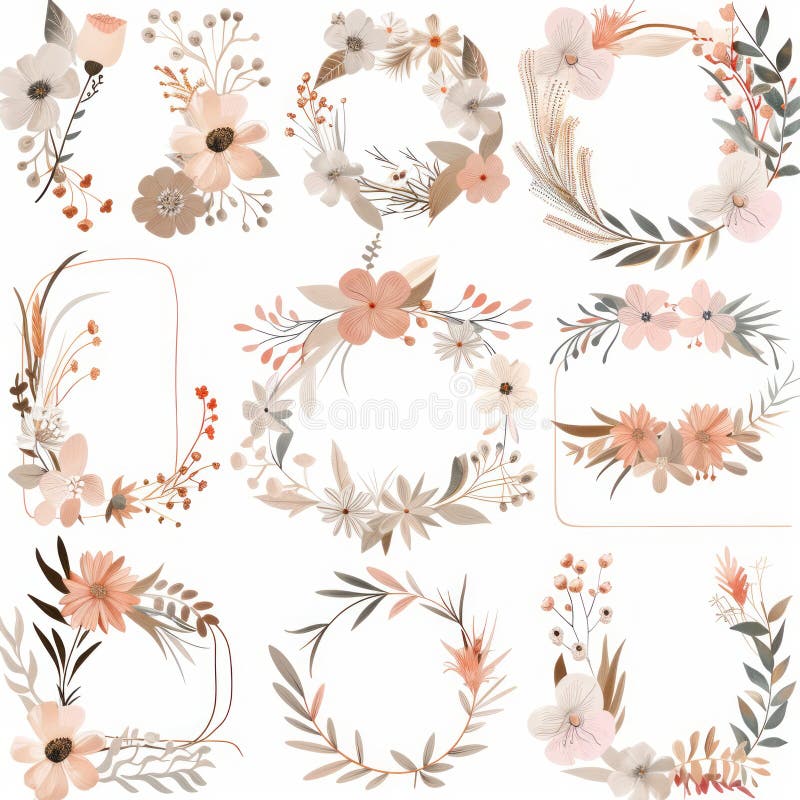 Ultimate Wedding Clipart and Frames Set, Stock Illustration ...