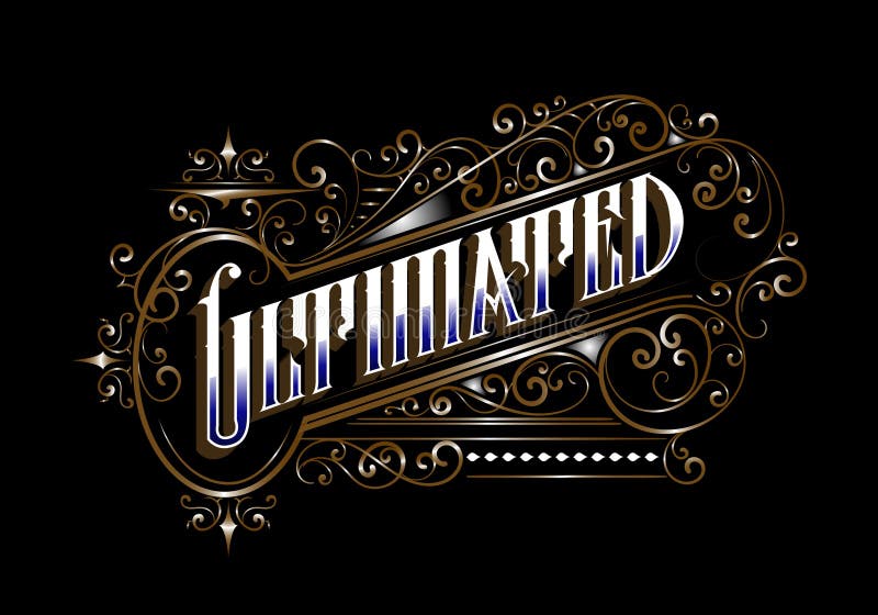 Ultimated Lettering Stock Illustrations – 4 Ultimated Lettering Stock ...