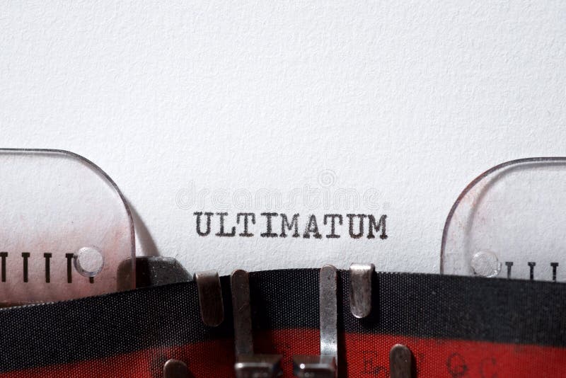 Ultimatum concept view stock photo. Image of conceptual - 214287560