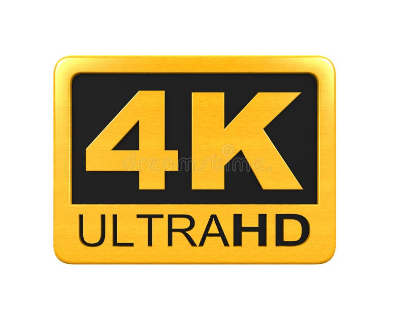 De 4K símbolo ultra HD ilustração do vetor. Ilustração de completamente ...