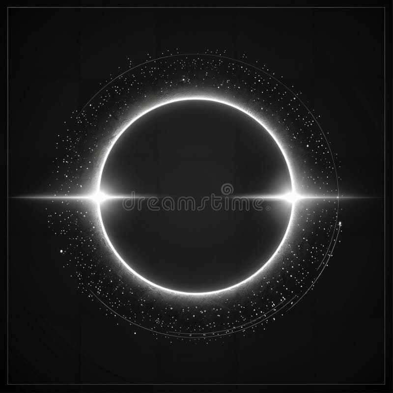 Ultra-clear 4K Glowing Circular Light Effect Stock Illustration ...