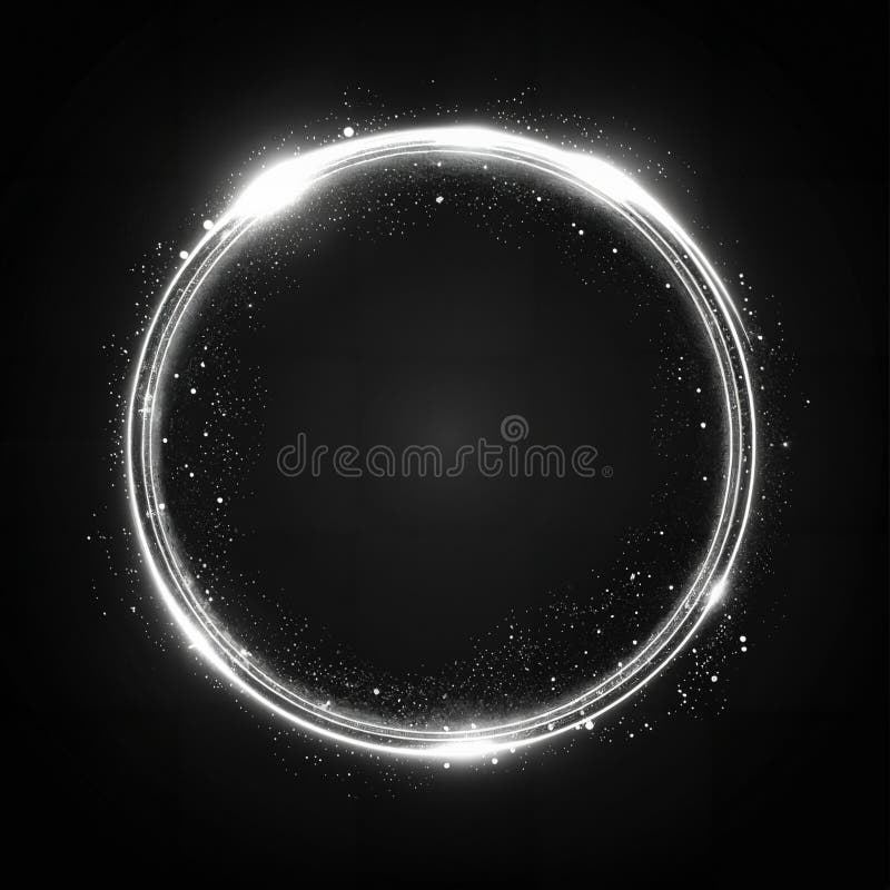 Ultra-clear 4K Glowing Circular Light Effect Stock Illustration ...
