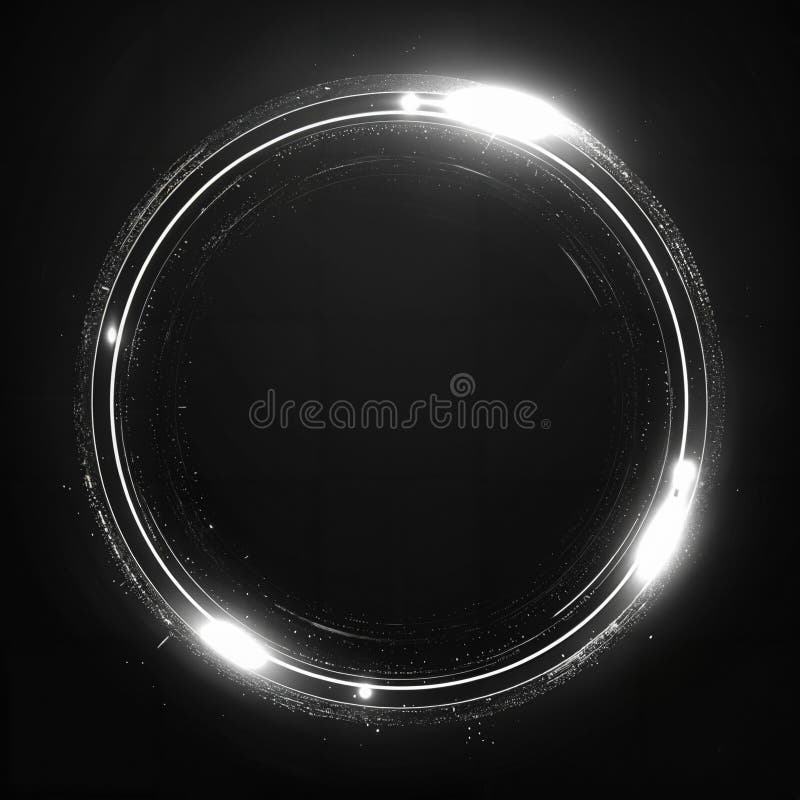 Ultra-clear 4K Glowing Circular Light Effect Stock Illustration ...