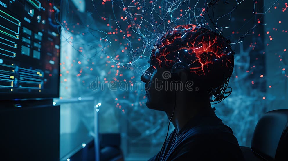 Ultra-clear Shot of a Brain-computer Interface in Use, Neural Activity ...