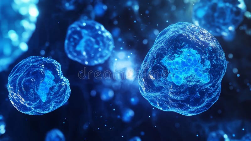 Ultra Detailed 3D Rendering of Stem Cells Undergoing Differentiation ...