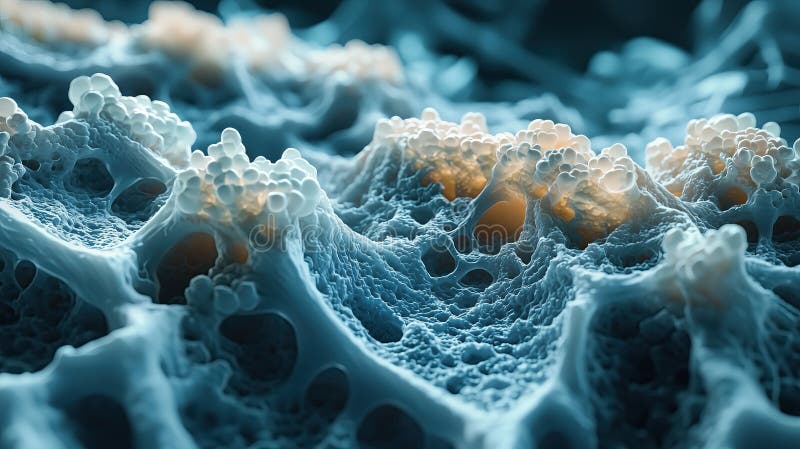 Magnified View of Osteocytes in Bone Tissue Stock Illustration ...