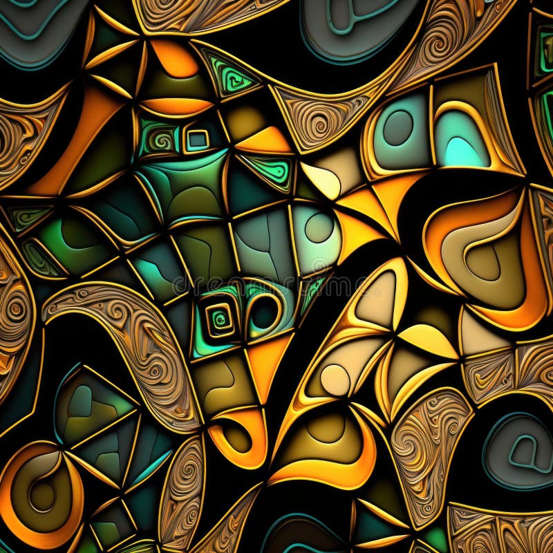 Ultra-Detailed Lyrical Abstraction Seamless Tile for Web and Print ...