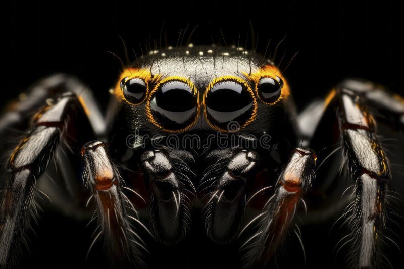 Intricate Spider Close-Up stock illustration. Illustration of detail ...