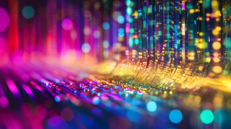 Ultra Fast Optical Nanophotonic Waveguide Chip Technology Concept Stock ...