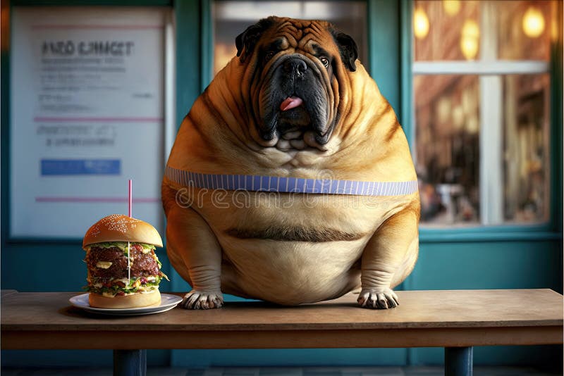 Ultra Fat Dog Illustration Generative Ai Stock Illustration ...