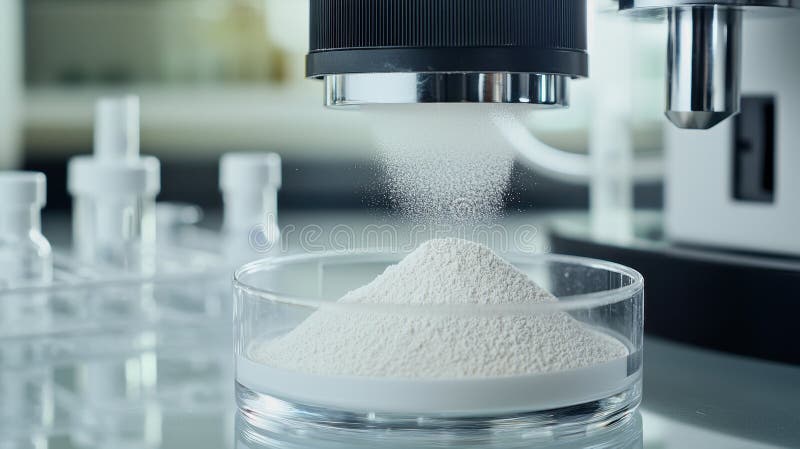 Ultra Fine Cosmetic Powder Close-Up of Application Process in ...