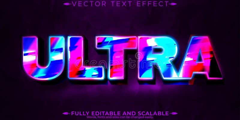 Ultra Gaming Text Effect, Editable Future and Metallic Text Style Stock ...