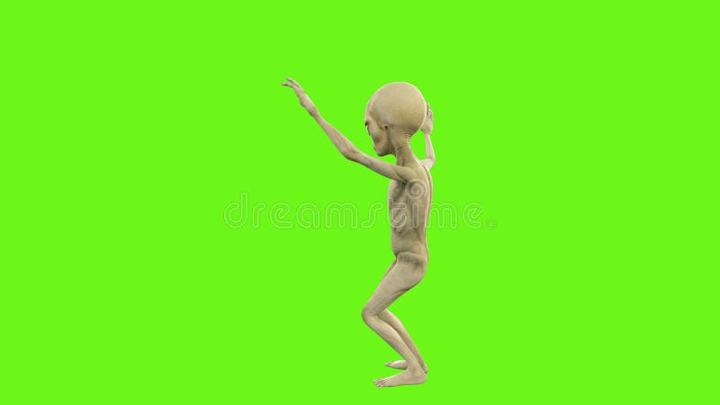 Alien Clapping. Loopable Animation on Green Screen. 4k. Stock Footage ...
