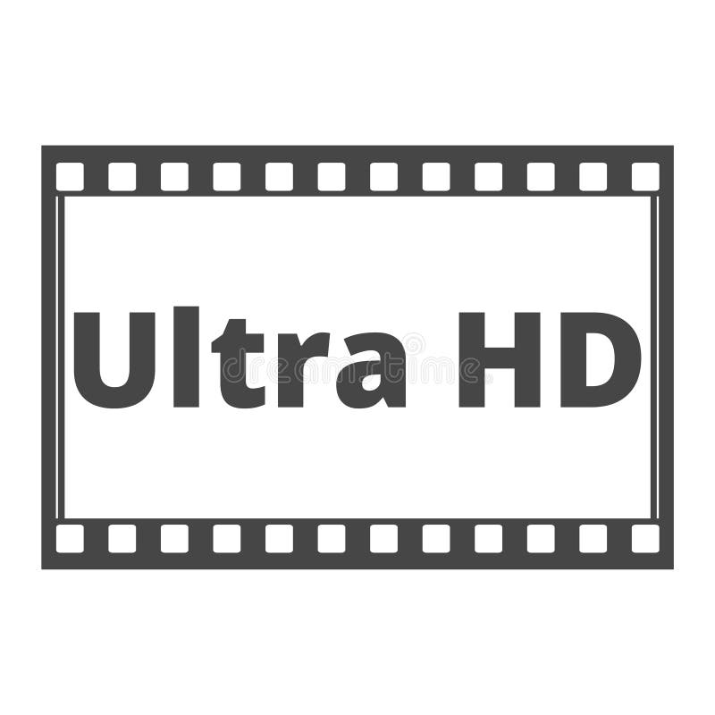 Ultra HD icon stock illustration. Illustration of flat - 88001385