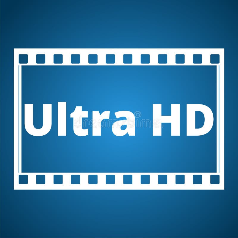 Ultra HD icon stock vector. Illustration of definition - 87997211