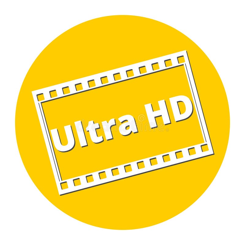 Ultra HD icon stock vector. Illustration of hdmi, pixel - 87996836