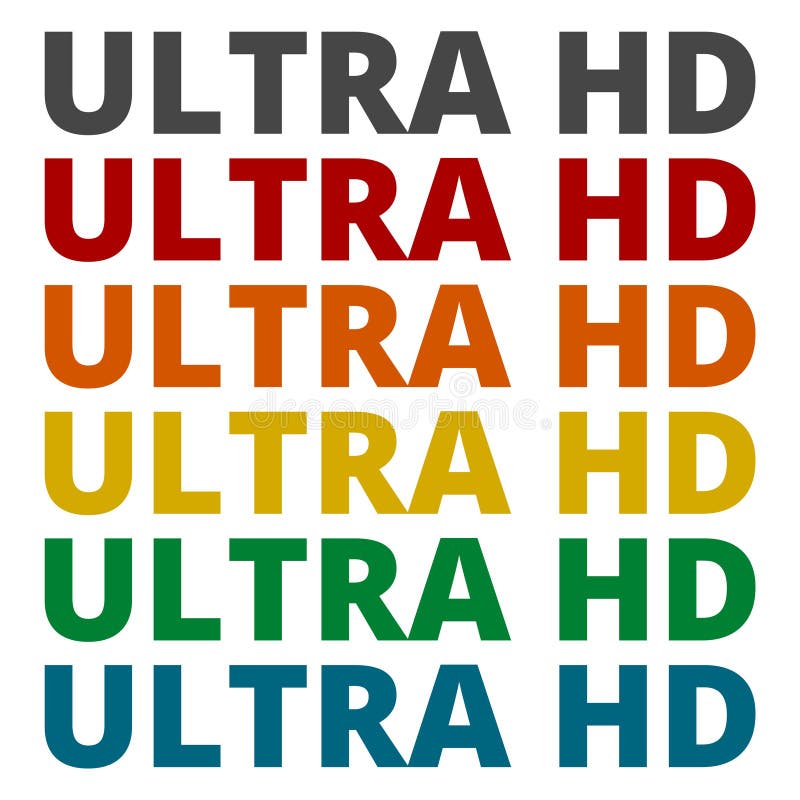 Ultra HD icons set stock vector. Illustration of hdmi - 100321364