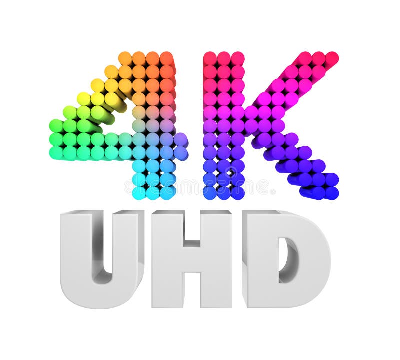 Ultra HD 4K icon stock illustration. Illustration of label - 39091956