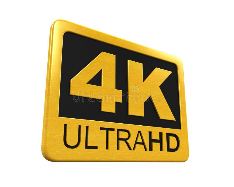 Ultra HD 4K icon stock illustration. Illustration of screen - 39092292