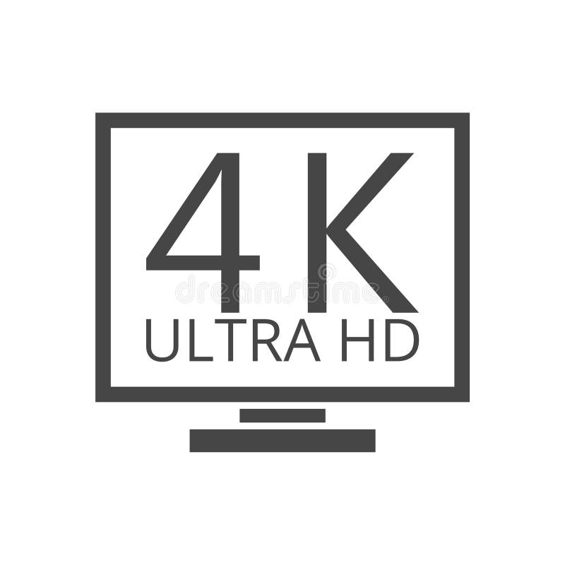 4K Ultra HD Symbol Sticker, High Definition 4K Resolution Mark On ...