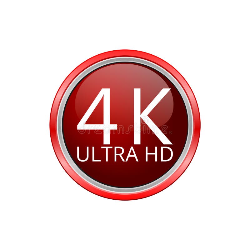 Ultra HD 4K icon stock vector. Illustration of gold - 172122251